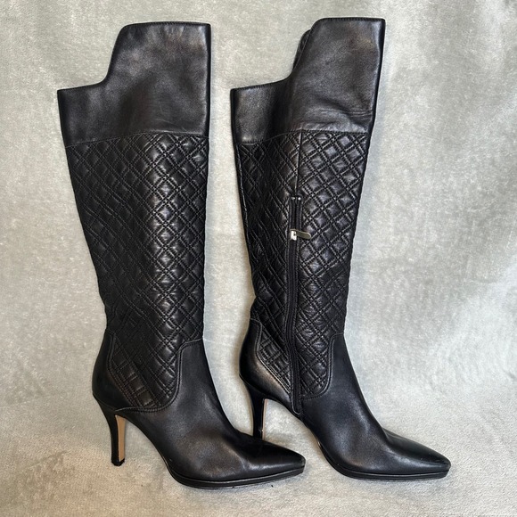 Neiman Marcus | Shoes | Neiman Marcus Black Leather Quilted Stiletto ...